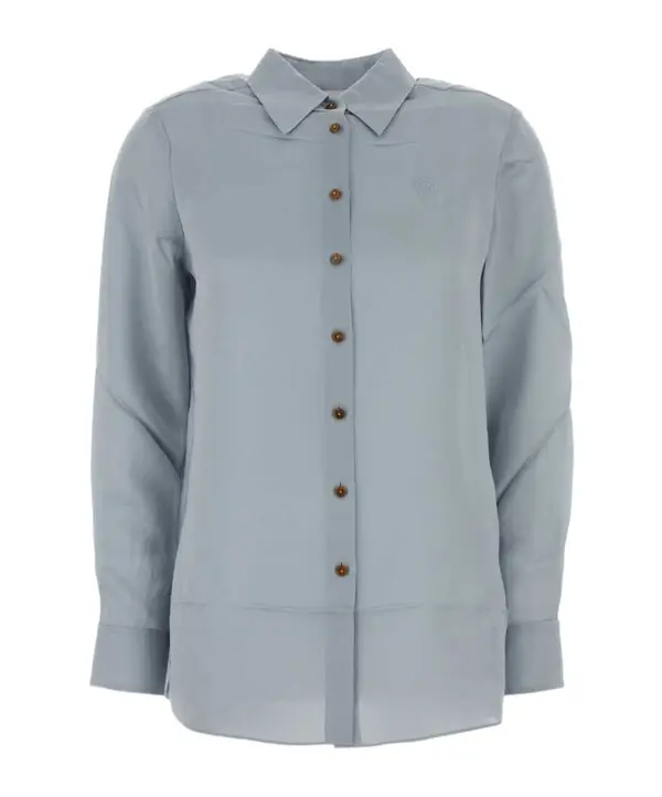 Zimmermann Luna Satin Shirt - Gray