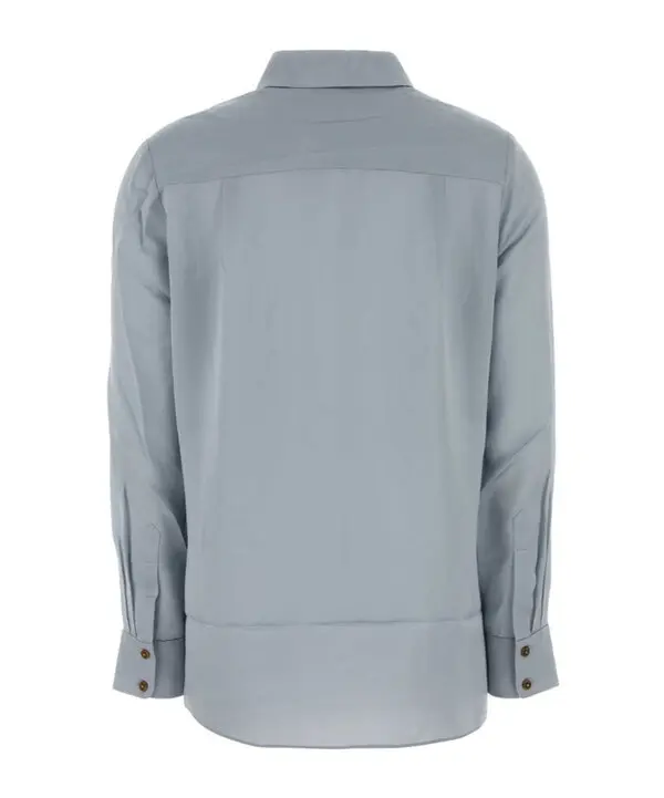 Zimmermann Luna Satin Shirt - Gray