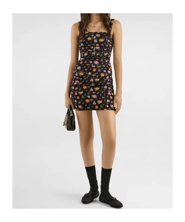 Dolce & Gabbana Floral Print Ruched Dress - Multi-colored