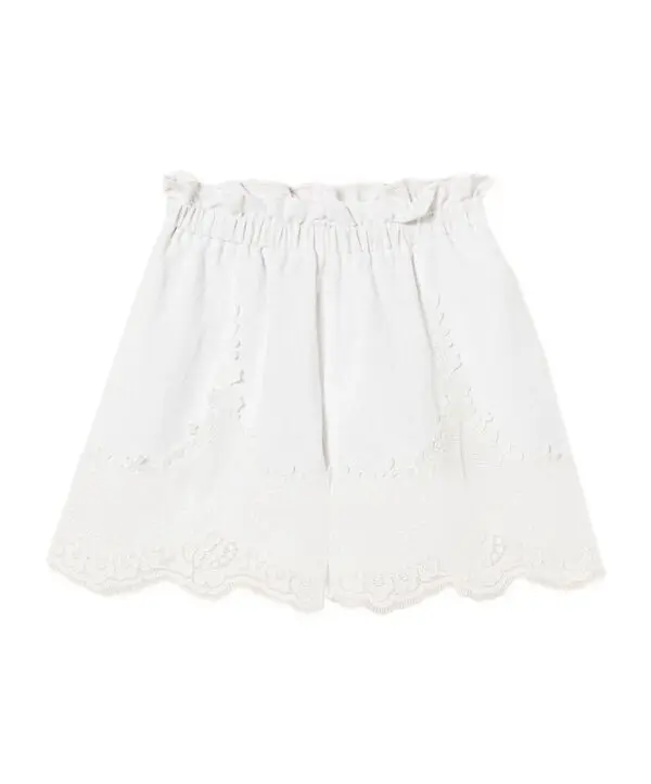 TWINSET Scalloped Lace Trim Shorts - White