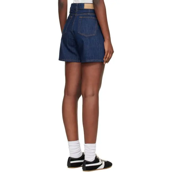 AMI Paris Heritage Label Contrast Stitch Bermuda Shorts - Black