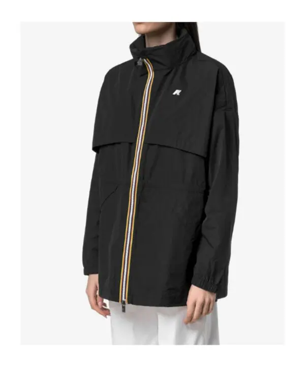K-WAY Zip Up Flap Pocket Jacket - Black