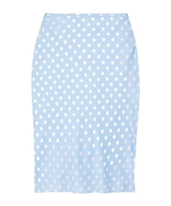 Posse Leo Polka Dot Midi Skirt - Blue
