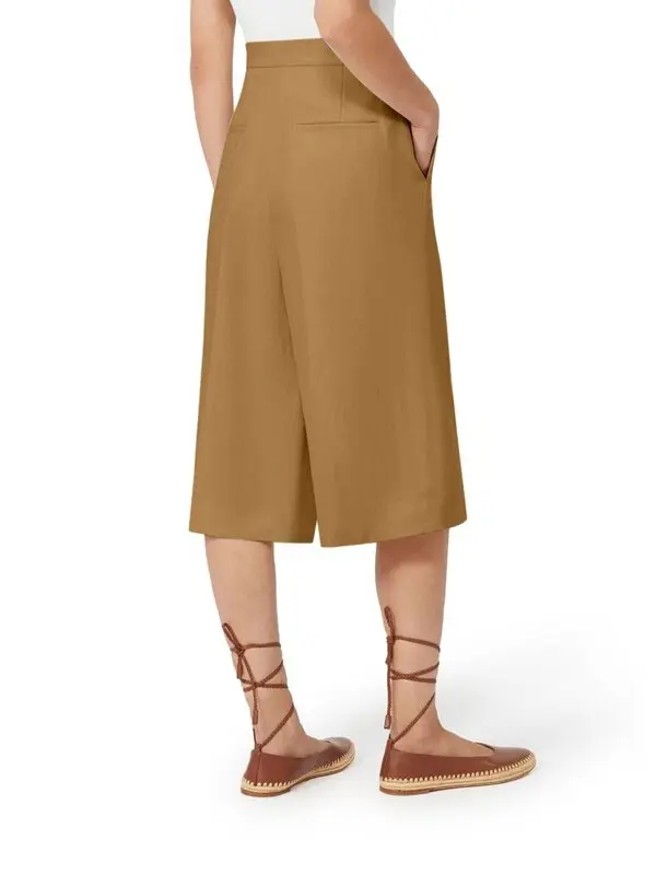Max Mara Pleated Bermuda Shorts - Sand