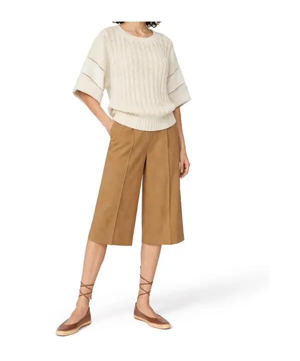 Max Mara Pleated Bermuda Shorts - Sand