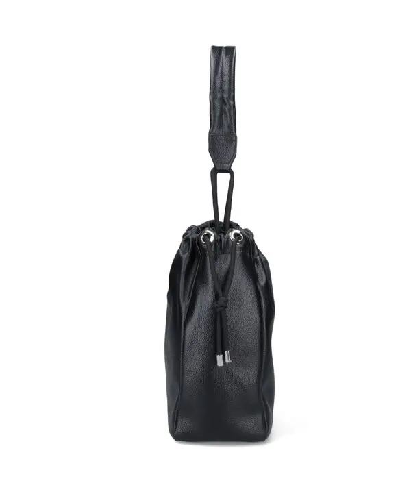 VIVIENNE WESTWOOD Orb Plaque Drawstring Tote Bag - Black