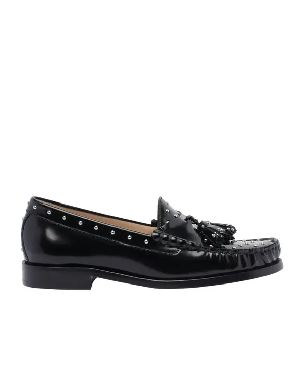 STUART WEITZMAN Embellished Tassel Loafers - Black