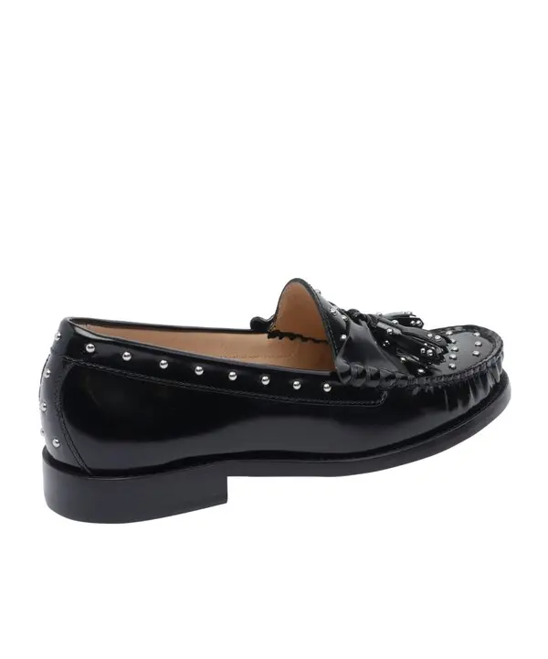 STUART WEITZMAN Embellished Tassel Loafers - Black