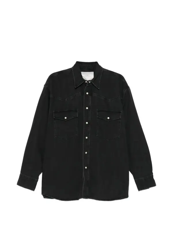 Studio Nicholson Long Sleeve Shirt With Collar And Pockets