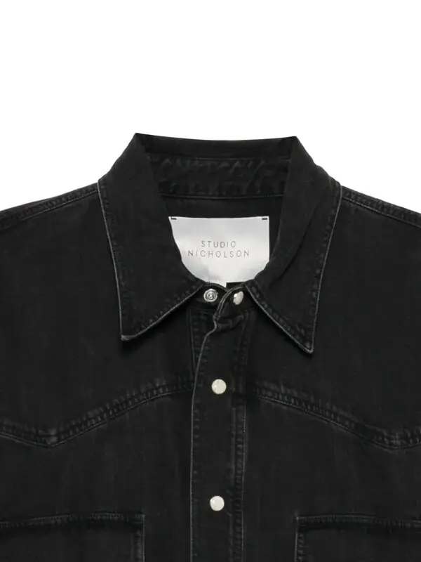 Studio Nicholson Long Sleeve Shirt With Collar And Pockets