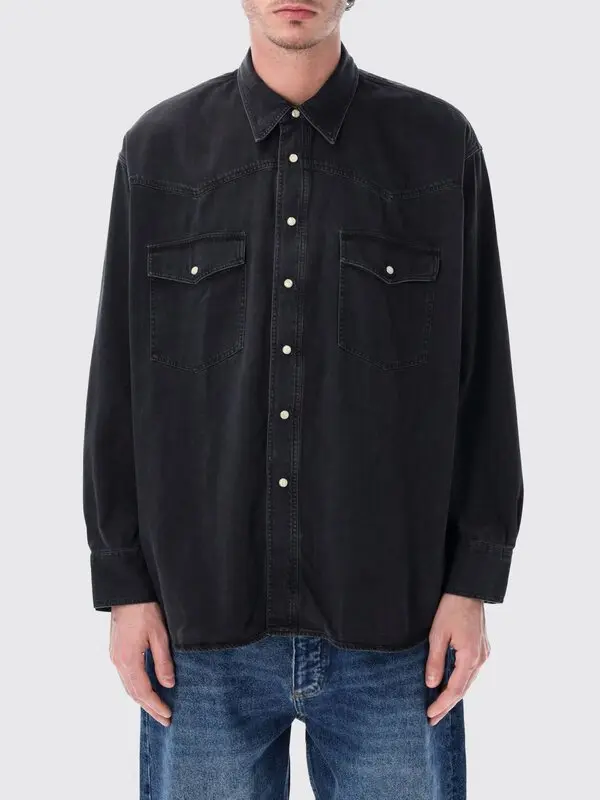 Studio Nicholson Long Sleeve Shirt With Collar And Pockets