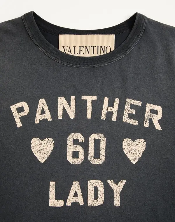 Valentino Garavani Logo Printed Crewneck T-shirt - Black/birch