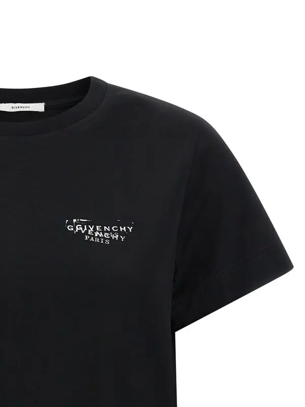Givenchy Logo Printed Crewneck T-shirt - Black