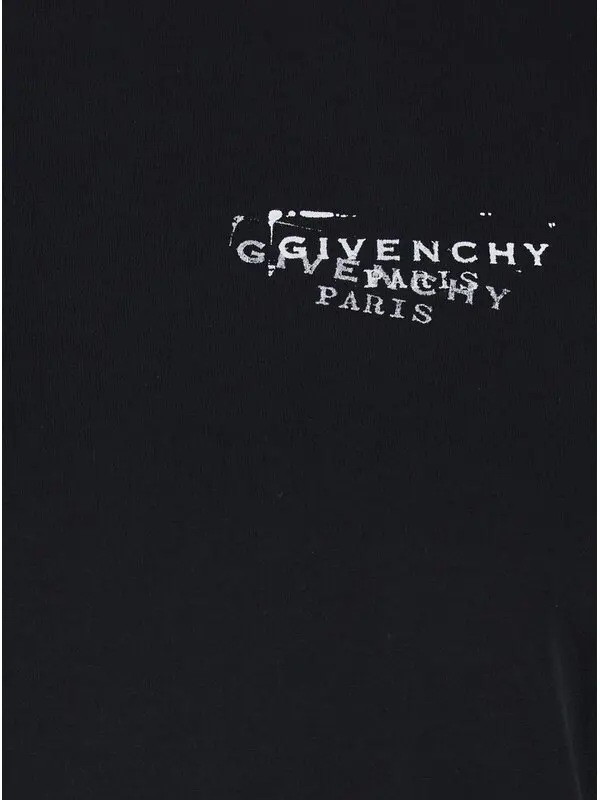Givenchy Logo Printed Crewneck T-shirt - Black