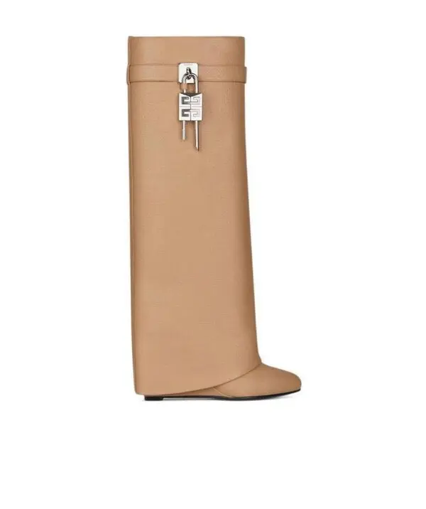 Givenchy Shark Lock Boots - Light Brown