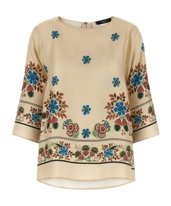 Max Mara Printed Blouse - Ivory