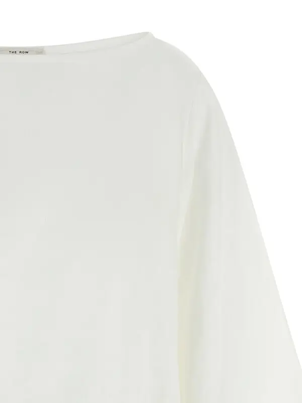 THE ROW Wide Sleeved Linen Blouse - White