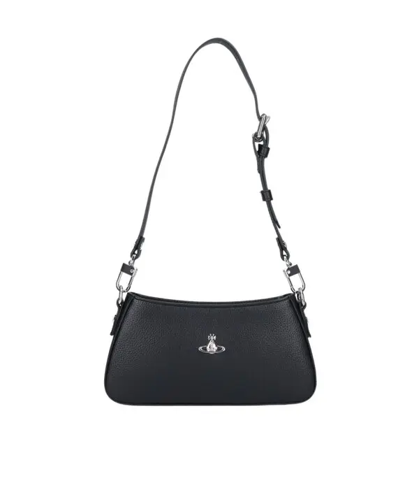 VIVIENNE WESTWOOD Logo Plaque Shoulder Bag - Black