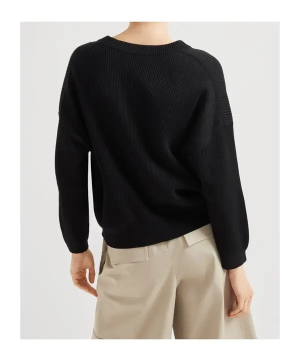 Brunello Cucinelli Monili Detail Jumper - Black
