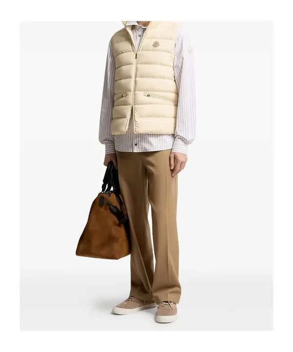 Moncler Puffer Down Vest With Stand Collar