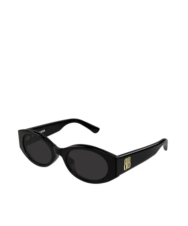 Balenciaga Oval Frame Sunglasses - Black