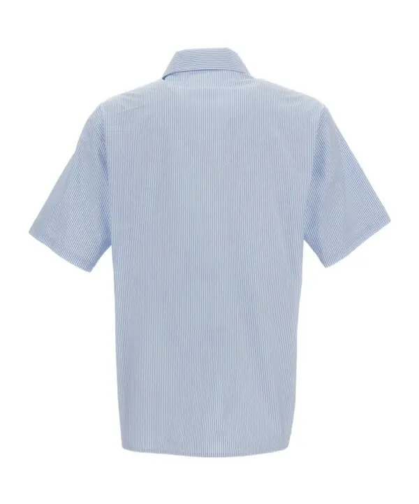 MAISON MARGIELA Striped Short-sleeved Shirt - Blue