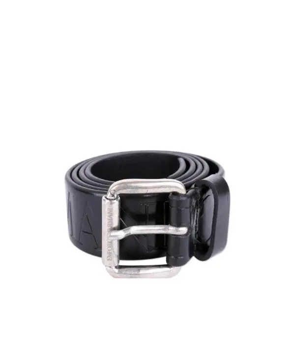 Emporio Armani Leather Pin-buckle Belt - Black
