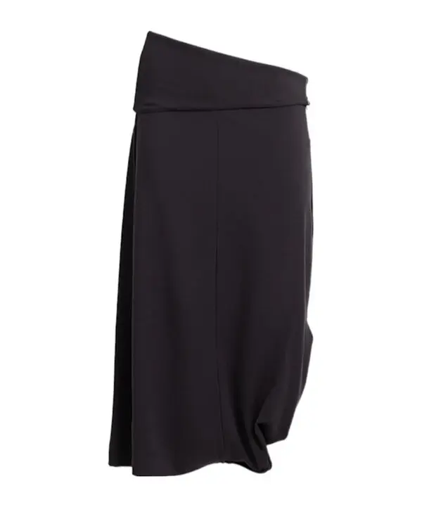 LEMAIRE Twisted Hem Wool Blend Midi Skirt - Black