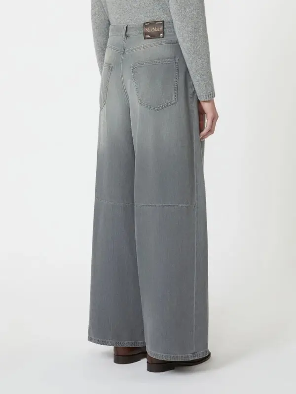 Max Mara Pleated Wide-leg Jeans - Medium Gray
