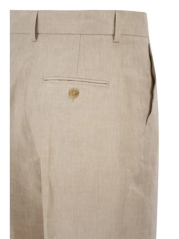 Max Mara Malizia Pressed Crease Wide Leg Pants - Beige