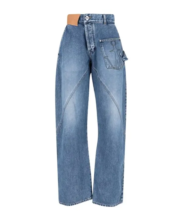 J.W.ANDERSON Twisted Workwear Denim Jeans - Medium Blue