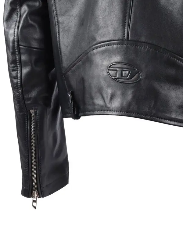 DIESEL® Leather Biker Jacket - Black