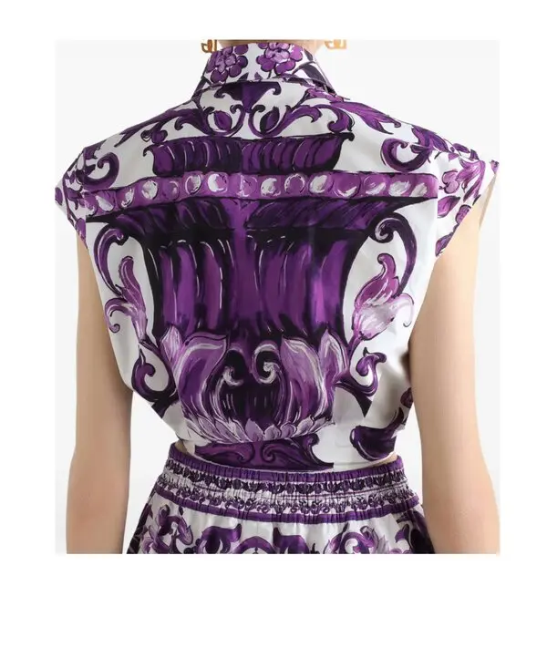 Dolce & Gabbana Majolica Printed Poplin Shirt