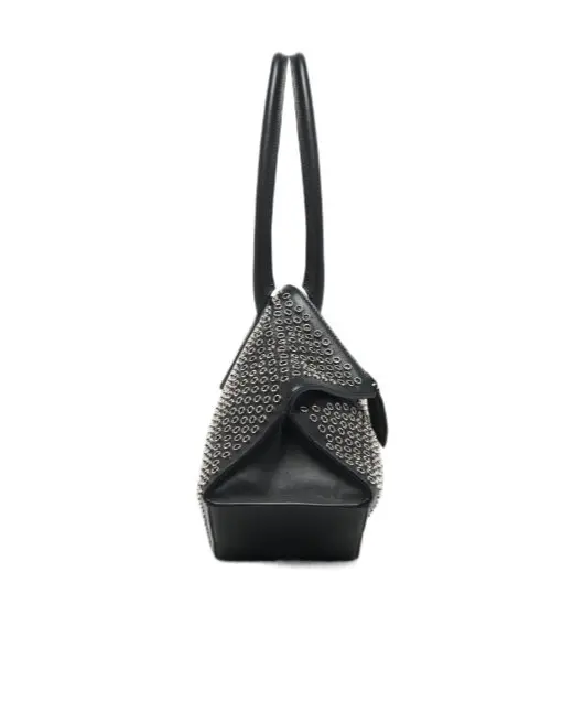 Alexander McQueen Manta Shoulder Bag With Studded Detail - Black