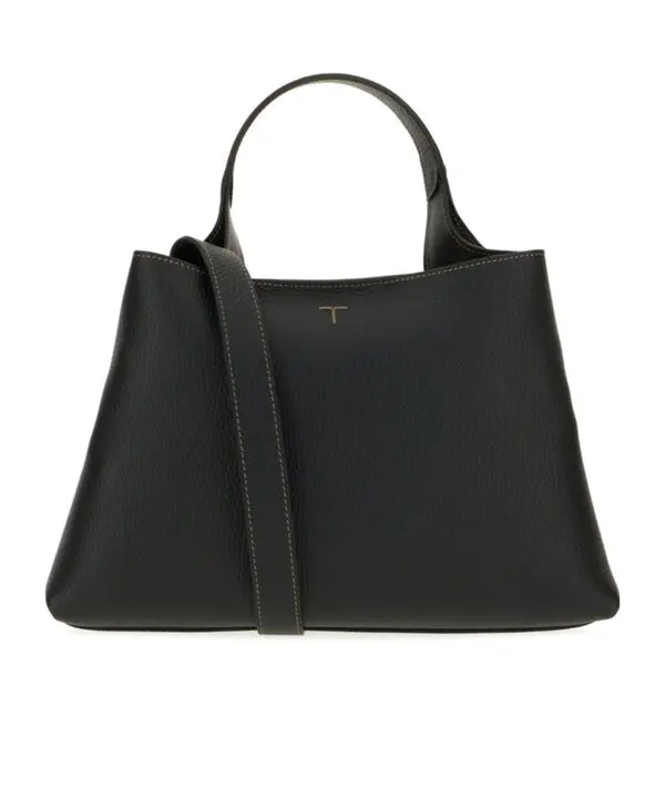 TOD'S Logo Printed Small Tote Bag - Black