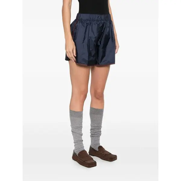 Prada Elasticated Waistband Shorts With Triangle Logo