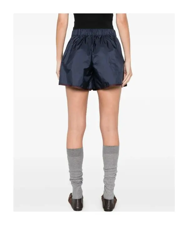 Prada Elasticated Waistband Shorts With Triangle Logo