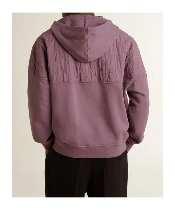 GOLDEN GOOSE Quilted Logo Print Hoodie