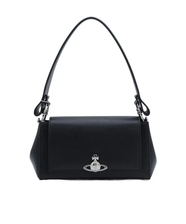 VIVIENNE WESTWOOD Chain Linked Medium Hazel Orb Shoulder Bag - Black