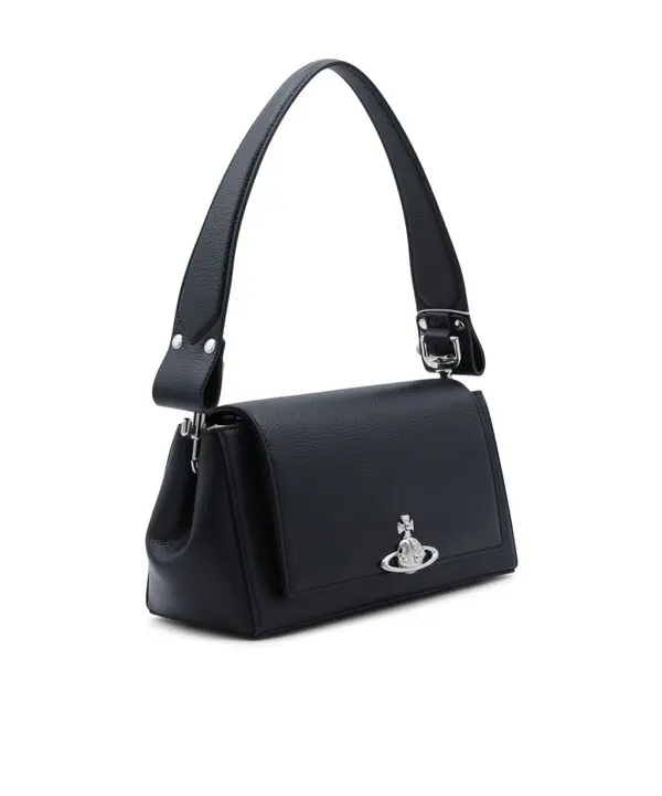VIVIENNE WESTWOOD Chain Linked Medium Hazel Orb Shoulder Bag - Black