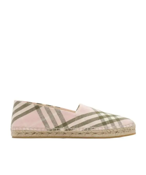 Burberry Mews Check Espadrilles - Mallow Powder