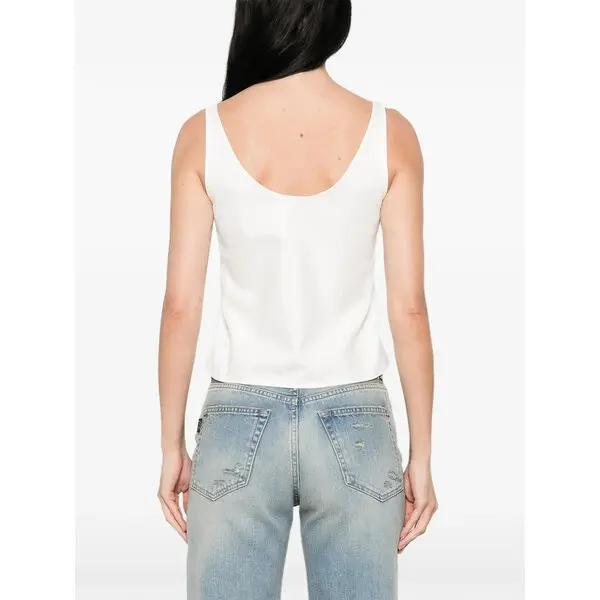 LOW CLASSIC Striped Button-front Sleeveless Top - No