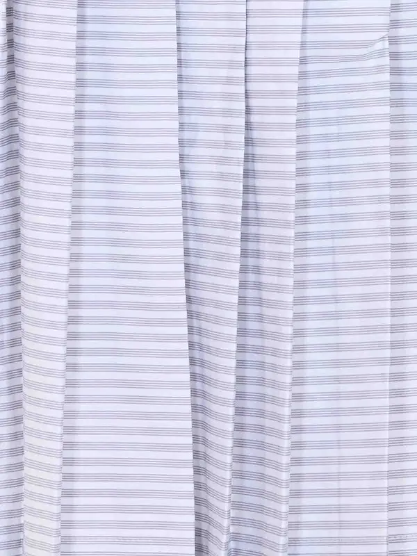 Thom Browne Striped Pleated Polo Mini Dress - Medium Gray