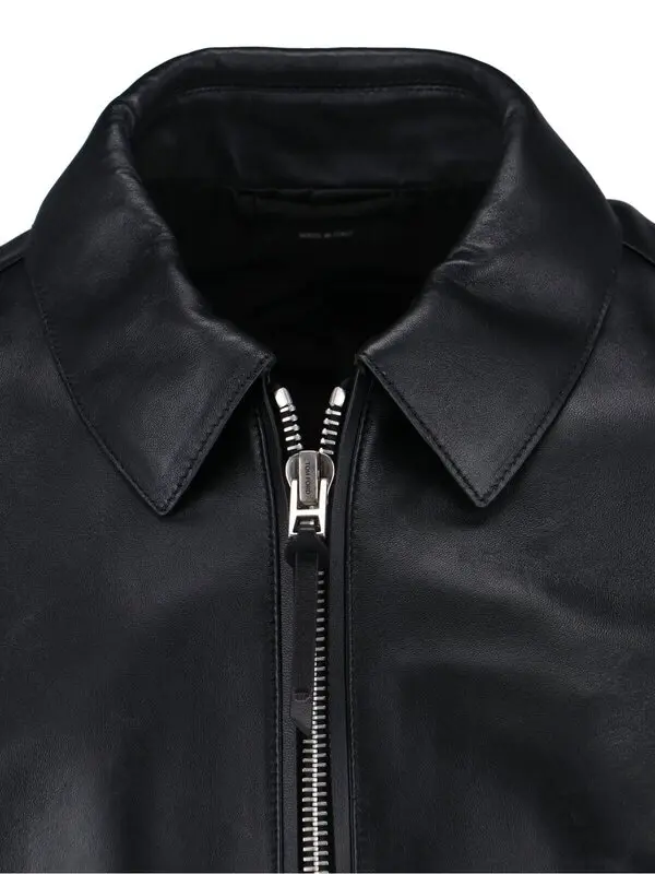 TOM FORD Leather Bomber Jacket