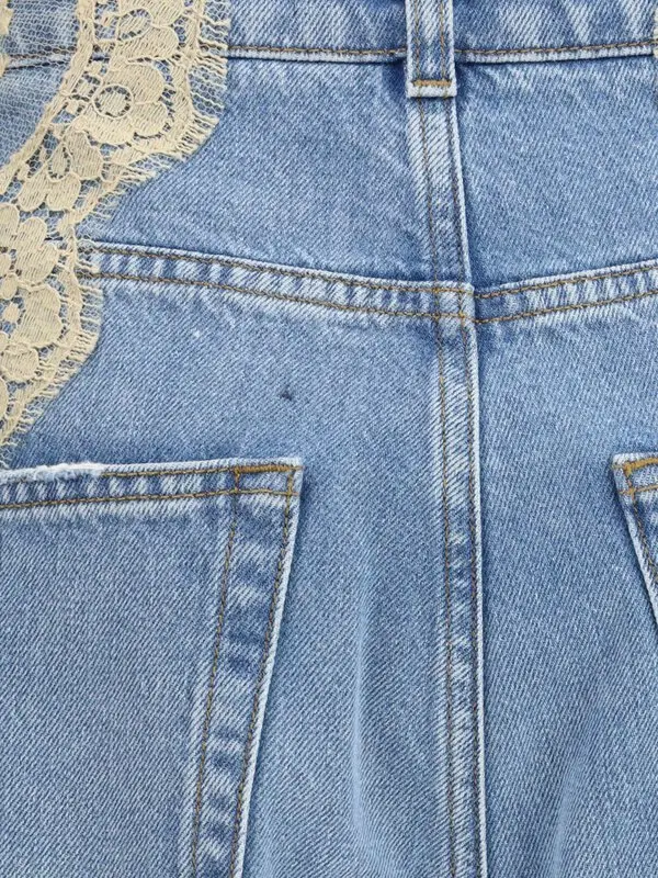 Dolce & Gabbana Paneled Lace Jeans - No