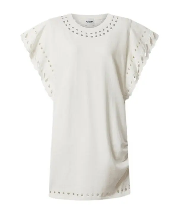 Isabel Marant Étoile Orlane Dress With Broderie Anglaise - Ecru