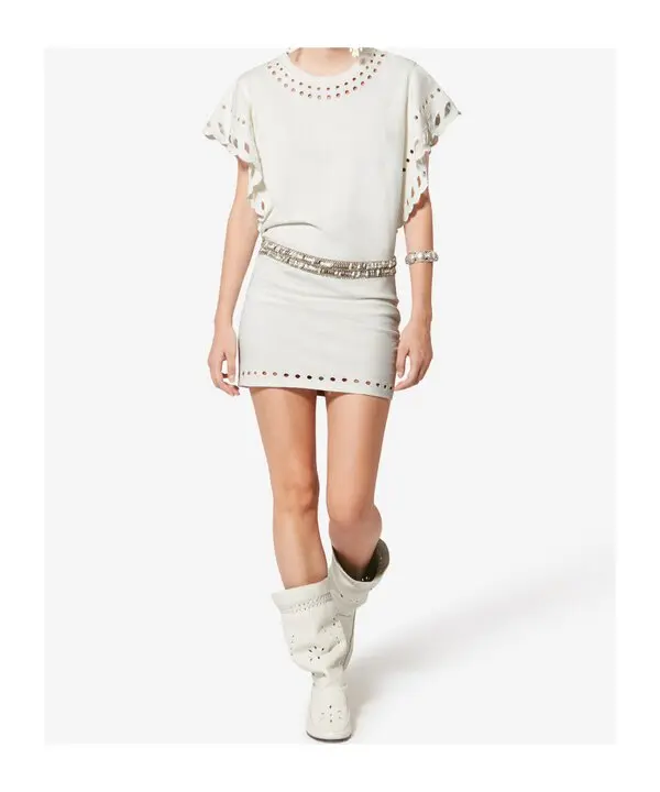 Isabel Marant Étoile Orlane Dress With Broderie Anglaise - Ecru
