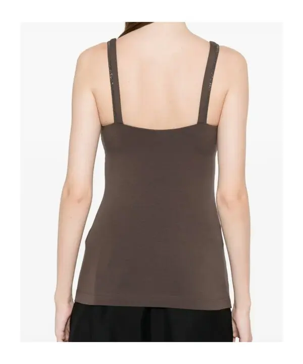 Brunello Cucinelli V-neck Strappy Tank Top