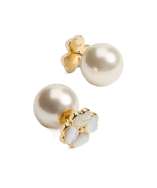 Dior Tribales Earrings With Mother-of-pearl Clover - Yellow