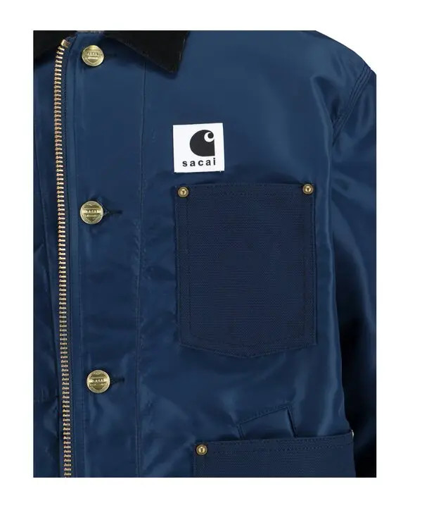 Sacai X Carhartt Wip Logo Patch Twill Duck Jacket